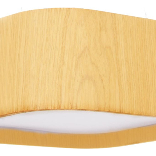 Plafon Wood Quadrado Arredondado 40x40cm 4 Luzes - Marfim | Leroy Merlin