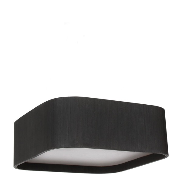 Plafon Wood Quadrado Arredondado 40x40cm 4 Luzes - Preto | Leroy Merlin