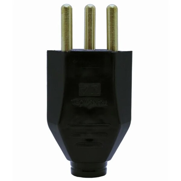 Plugue 180° 2p+t 20a (macho) Preto Blux | Leroy Merlin