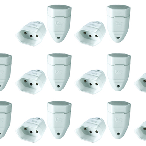 Plugue Fêmea Branco 20a 3 Pólos Radial Kit Com 10 Pç | Leroy Merlin
