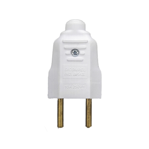 Plugue Gigante Macho 2P Bivolt 10A Branco Dicompel | Leroy Merlin