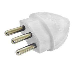 Plugue macho 2 Pólos+Terra 20A até 250V Branco Daneva | Leroy Merlin