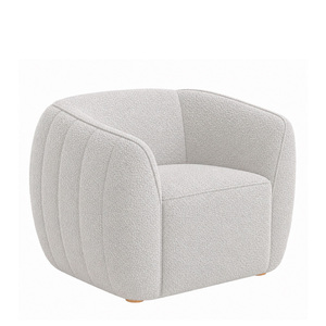 Poltrona Aura Bouclé Cinza - Sallar Home | Leroy Merlin