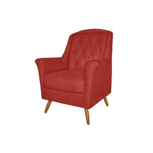 Poltrona Cadeira De Amamentação Pés Fixos Suede Marsala | Leroy Merlin