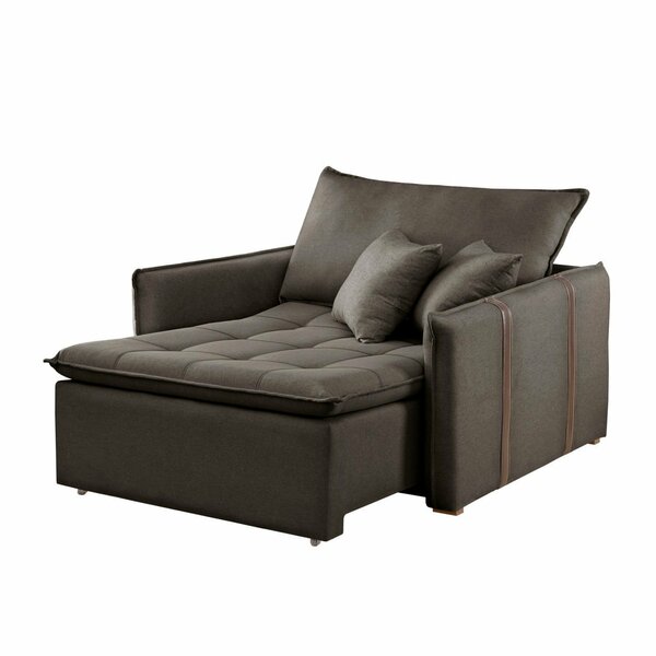 Poltrona Cama Em Madeira Eucalipto 110 Cm Detroid Yescasa Veludo Marrom ...