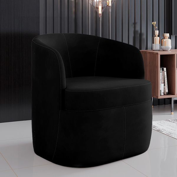 Poltrona Decorativa Design Moderno Bel Sala De Estar Base Giratória ...