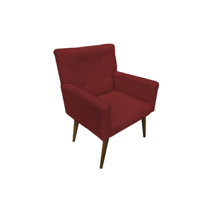 Poltrona Decorativa Emillia Com Pés Palito Suede Marsala | Leroy Merlin