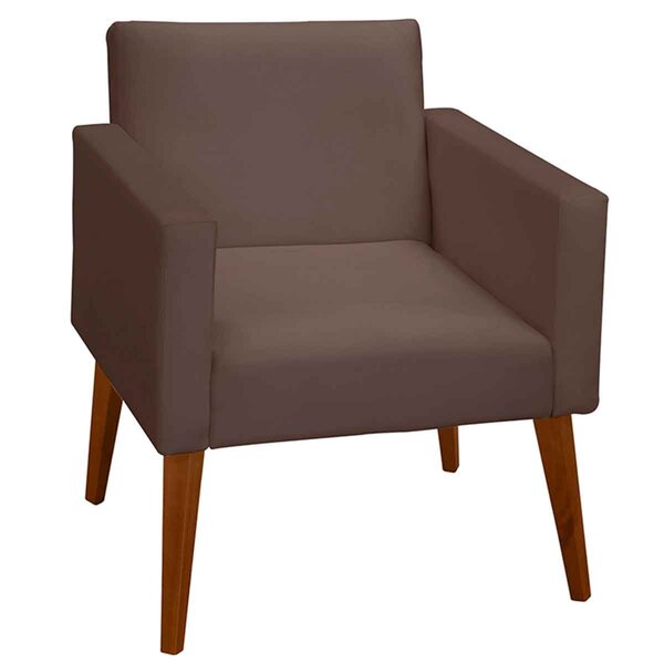 Poltrona Decorativa Para Sala Com Pés Palito Valentina Veludo Capuccino ...