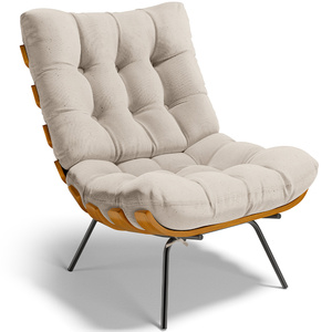 Poltrona Decorativa Sala De Estar Costela L02 Linho Cru - Lyam Decor ...