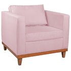 Poltrona Decorativa Suede Esper Rosa Bebê Rosa Bebê | Leroy Merlin
