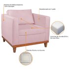 Poltrona Decorativa Suede Esper Rosa Bebê Rosa Bebê | Leroy Merlin