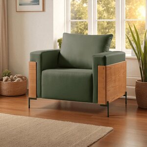 Poltrona Luxo Metal Madeira Maciça Heitor Verde Verde | Leroy Merlin