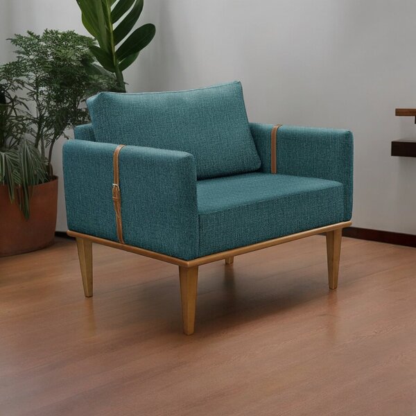 Poltrona Milla Luxo 80 82 X 76 Cm Azul Azul | Leroy Merlin
