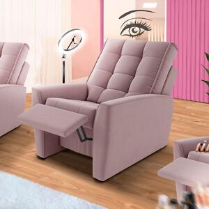 Poltrona Para Extensão De Cílios Rosê Veludo Dominic Shop Jm | Leroy Merlin