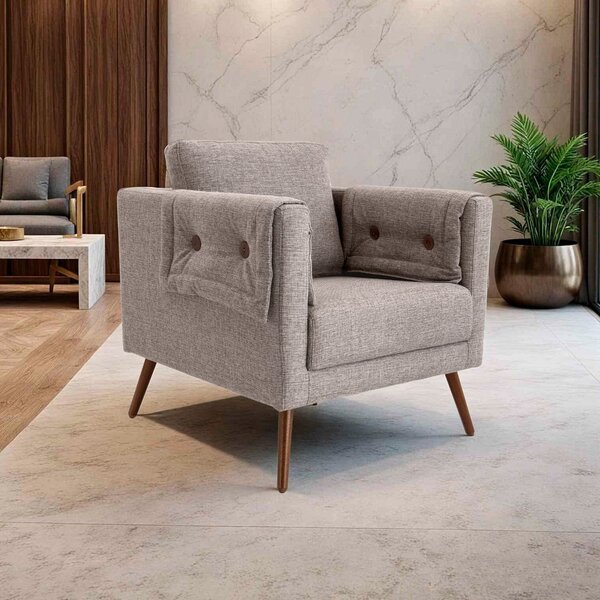 Poltrona Para Sala De Estar 72cm X 78cm Mdf Marrom Mesclado Marrom ...