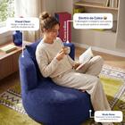 Poltrona Redonda Lena Xpand Tech Tecido Velourê Azul Cama Inbox | Leroy ...