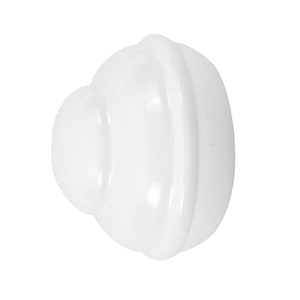 Ponteira de Varão de Cortina 28mm Alumínio Maya Copa Branco Brilhante ...