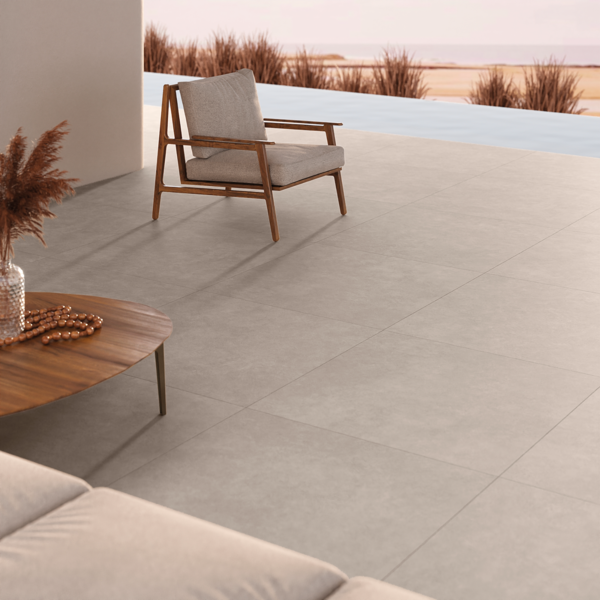 Porcelanato Cimentício Borda Reta Externo 90x90cm Hit Gris Portobello ...