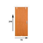 Porta Correr Lisa Padrão Imbuia Trilho Aparente Concha 72x210cm Direito ...