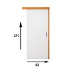 Porta Correr Lisa Prime Trilho Embutido Concha 62x210 Esquerdo Branco ...