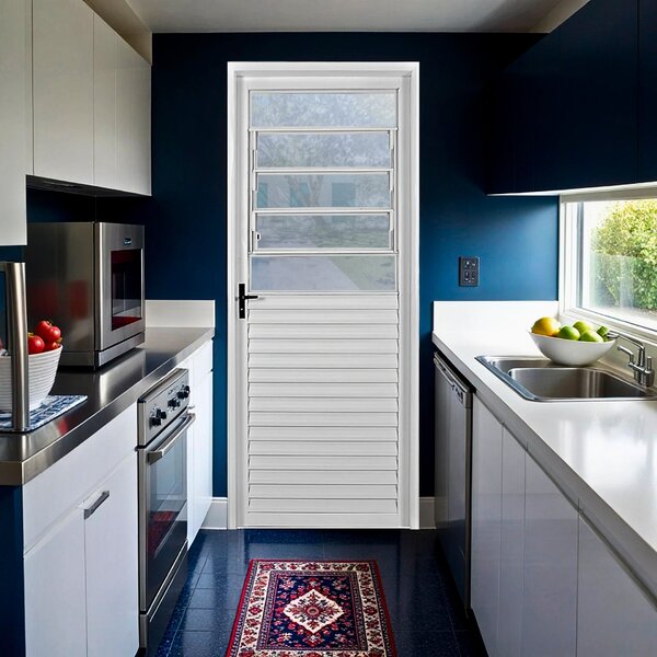 Porta De Aço Laminada Mista Horizontal 215x85cm Minas Sul Mgm Abertura ...