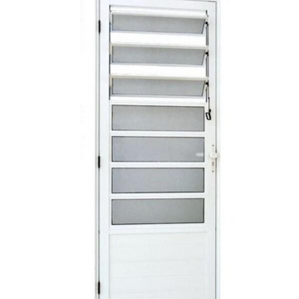 Porta De Alumínio Basculante Branca Maxx Direita - 210x80 | Leroy Merlin