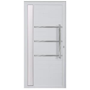 Porta De Alumínio C/friso E Visor Lambril Branco "e" 210x60 | Leroy Merlin