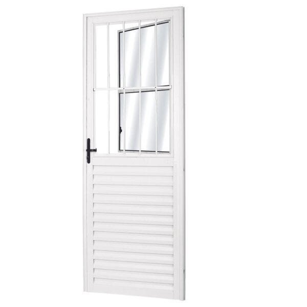 Porta De Alumínio Com Postigo Liso Sólida Mgm 210 X 90cm | Leroy Merlin
