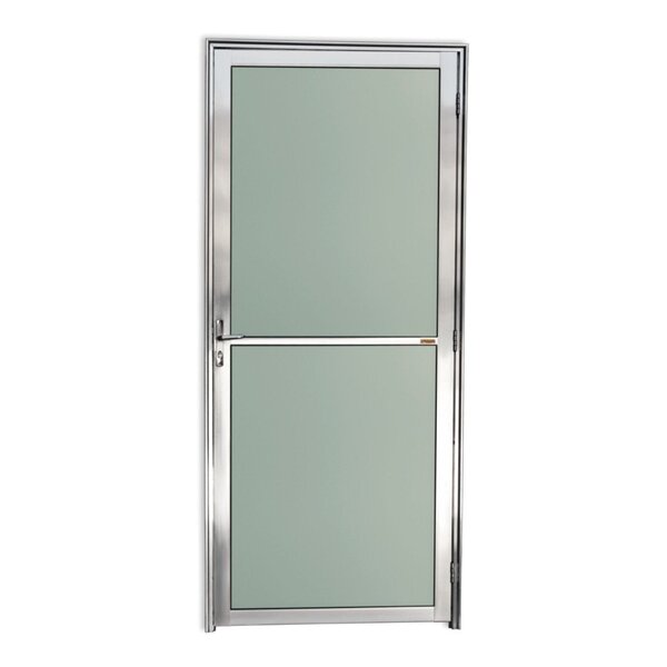 Porta De Alumínio E Vidro 210x80cm Anodizado Brilhante Super Brimak ...