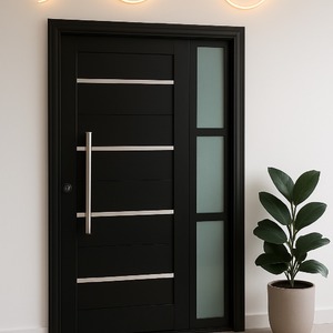 Porta de Alumínio Lambril Duplo 2,10x 1,00 C/ Vidro - Preto | Leroy Merlin