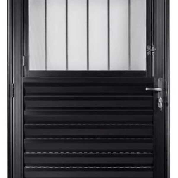Porta De Aluminio Postigo Linha Premium Preto | Leroy Merlin