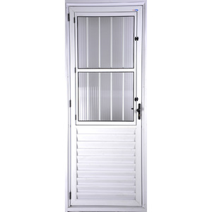 Porta De Alumínio Social Postigo 2,10 X 0,80 Direita Linha All Modular ...