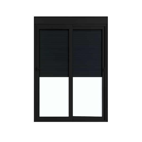 Porta de Correr em Alumínio Preto Direito e Esquerdo 235x200cm Com ...