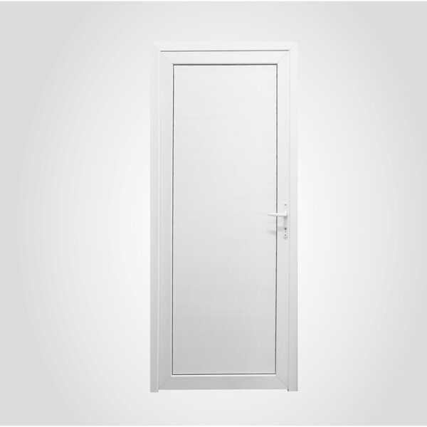 Porta De Giro Em Pvc Interna Direita 210cm X 90cm X 6cm Multilit Branco | Leroy Merlin