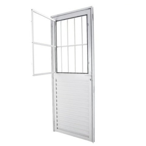 Porta De Giro Veneziana C/postigo Em Alumínio Branco 210x80x4 Cm Vl Com ...