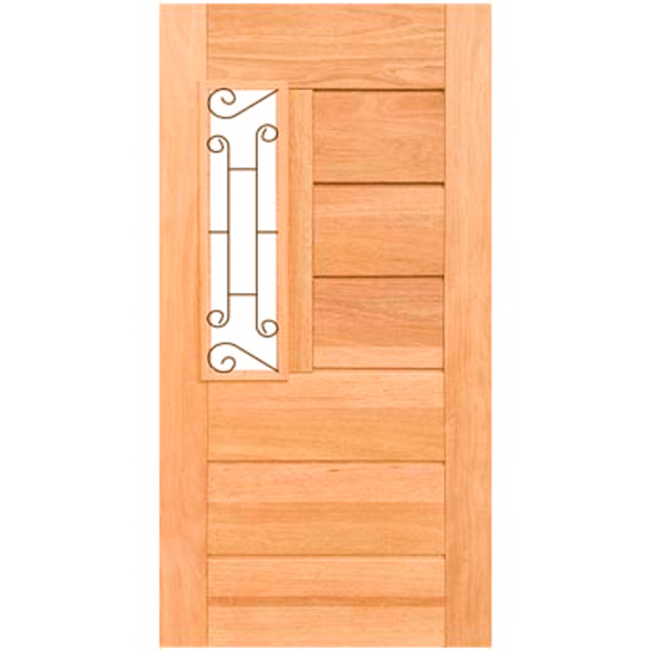 Porta De Madeira Com Grade Vertical Maciã§a Cedro Arana Casmavi 82cm X ...