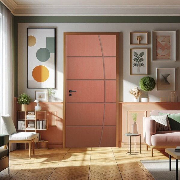 Porta De Madeira Bondoor 210x92cm Friso 23 Ipê | Leroy Merlin