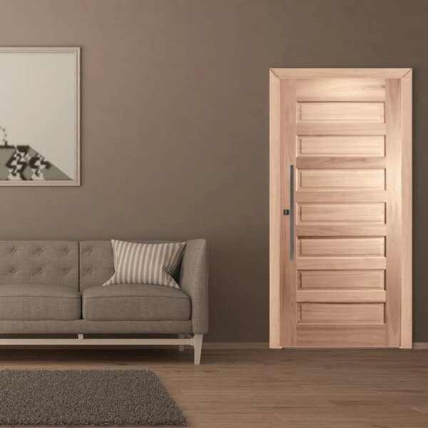 Porta De Madeira Folha 210cmx80cmx3cm Pe28 Esel Marrom Natural | Leroy ...
