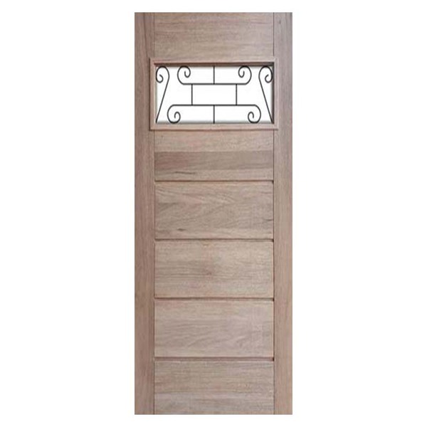 Porta De Madeira Maciça Com Grade Horizontal Casmavi De Cedro Arana - 2 ...