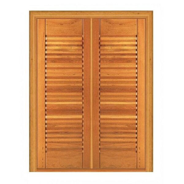 Porta Dupla De Abrir Buritis - Madeira Maciça - Angelim Medida Final:2 ...