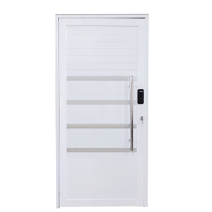 Porta Lambril Alumínio Branco C/ Puxador, Friso e Fechadura Digital ...