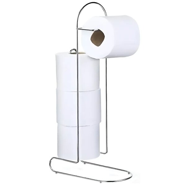 Porta Papel Higiênico De Chão Cromado Para 4 Rolos Mali | Leroy Merlin
