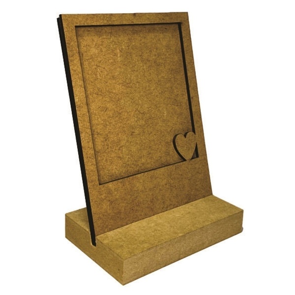 Porta Retrato Em Mdf Com Base E Coração 1 Cru 20,5x13x6cm - Decorss ...