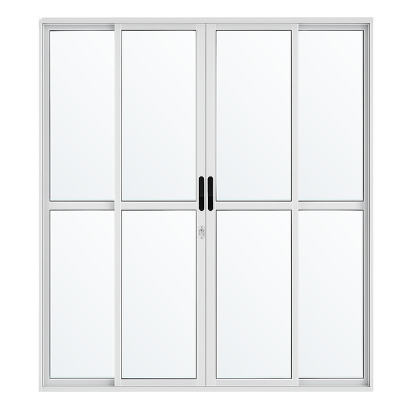 Porta Sacada De Aluminio Branco 4 Folhas Linha 25 Com Fechadura 2,10x1,80 | Black Friday Leroy ...