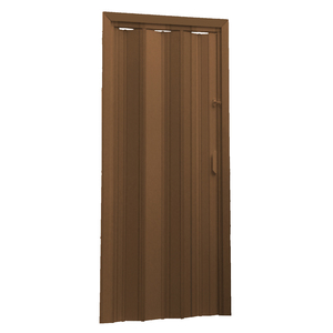 Porta Sanfonada Lisa de Plástico PVC Imbuia com fechadura 2,10x0,60m ...