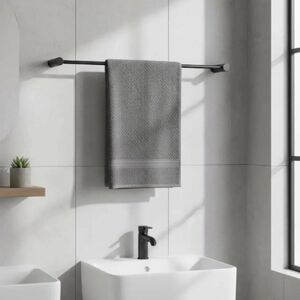 Porta Toalha Lavabo Para Banheiro Orion Preto Fosco Grego Metal | Leroy ...