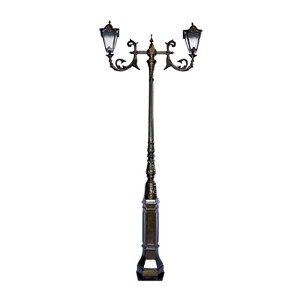 Poste De Jardim Paris 02 Luminárias Genebra Alumínio 304cm | Leroy Merlin