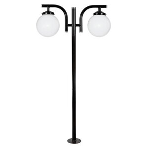 Poste Globo Duplo Material Aço 178100-01 Blumenau Preto | Leroy Merlin