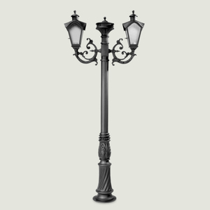 Poste Para Jardim Colonial Sinha Alumínio Preto 2e27 1.84m 15001/2 ...