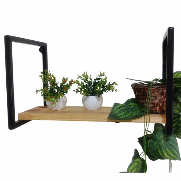 Prateleira Decorativa Parede Industrial Madeira Pinus | Leroy Merlin